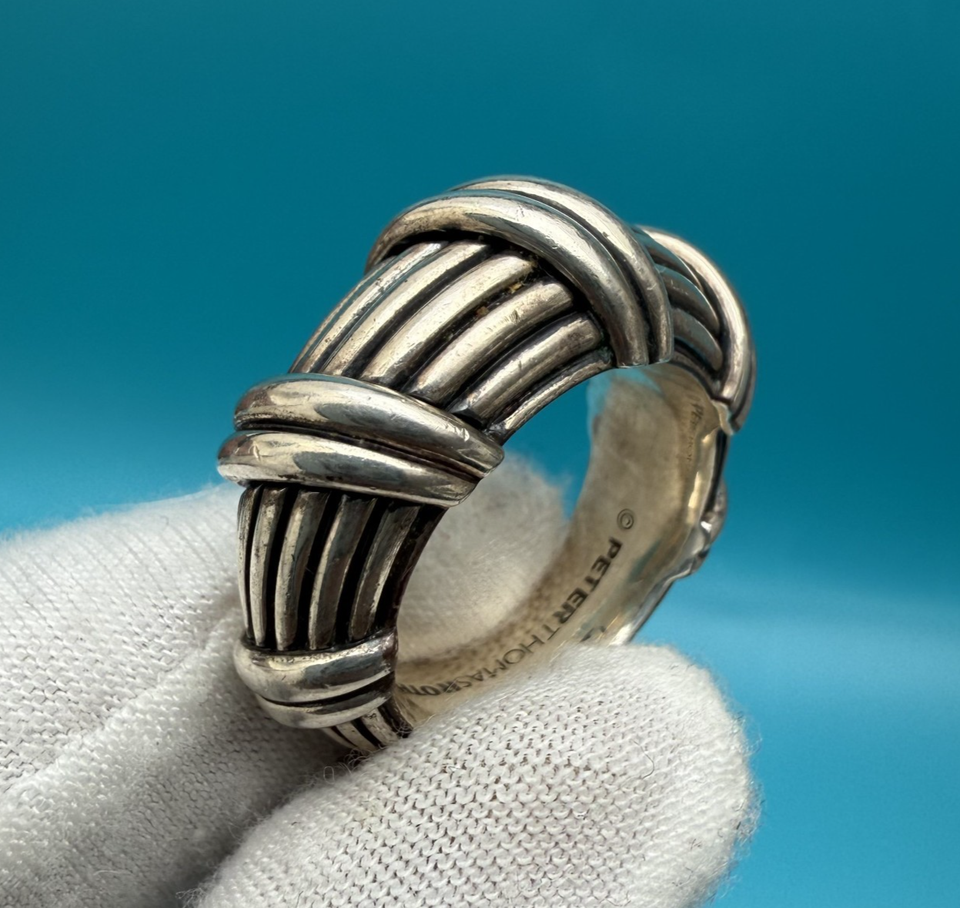 Awesome Vintage Peter Thomas Roth 925 Sterling Silver Twisted Band Ring ...