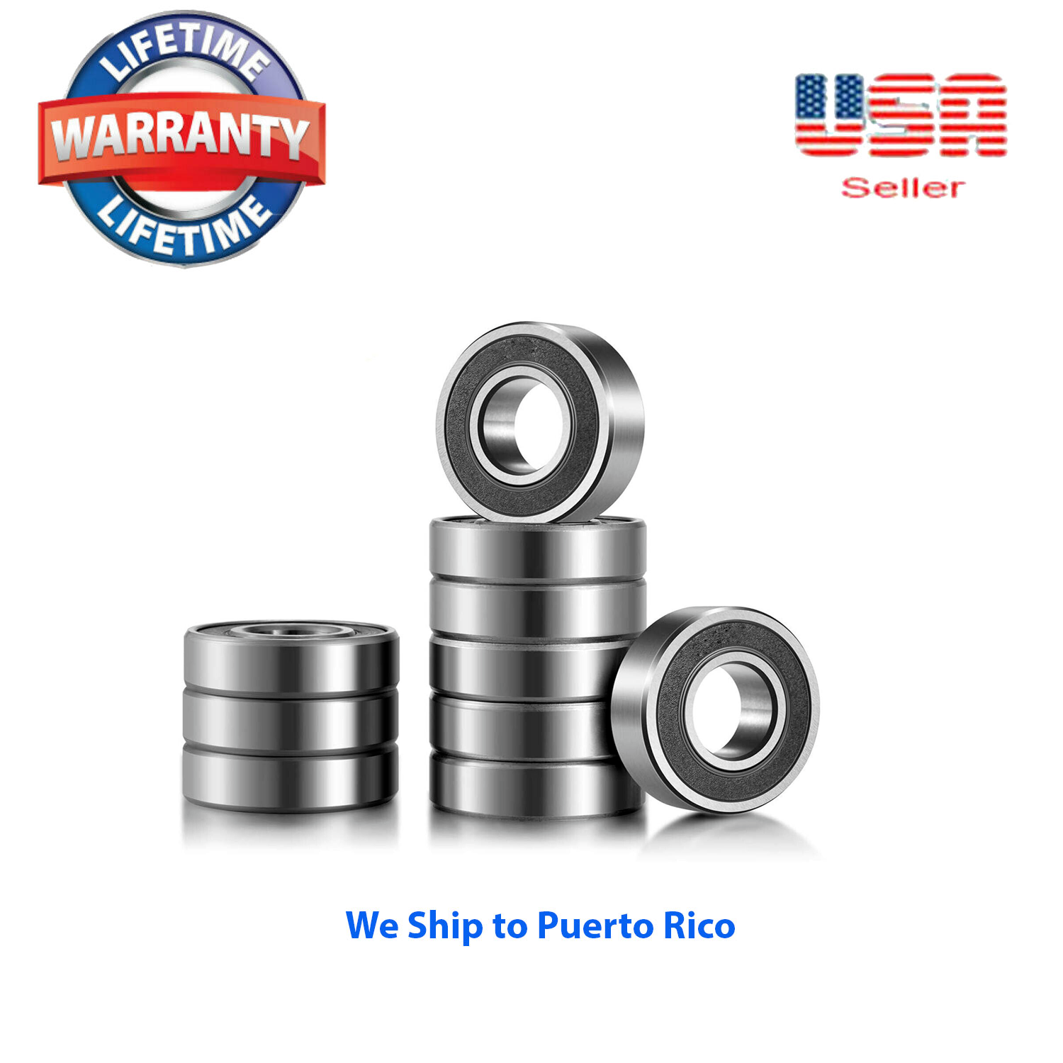 10 PCs 6005-2RS Premium Rubber Seal Ball Bearing C3 EMQ, 25x47x12 ...