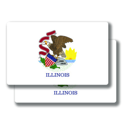 Illinois Flag Stickers 2 Decals Bogo For Car Bumper Truck Window | eBay