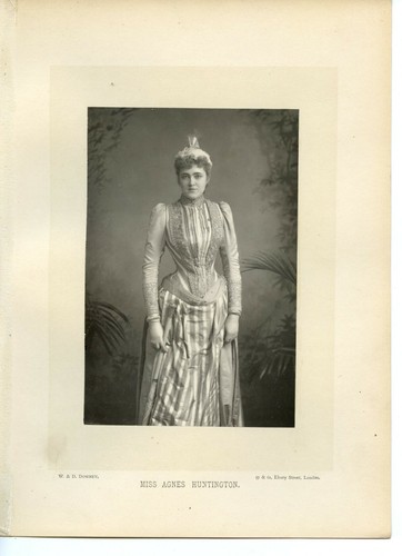 Vintage Cabinet Card W & D Downey Agnes Huntington American operatic ...
