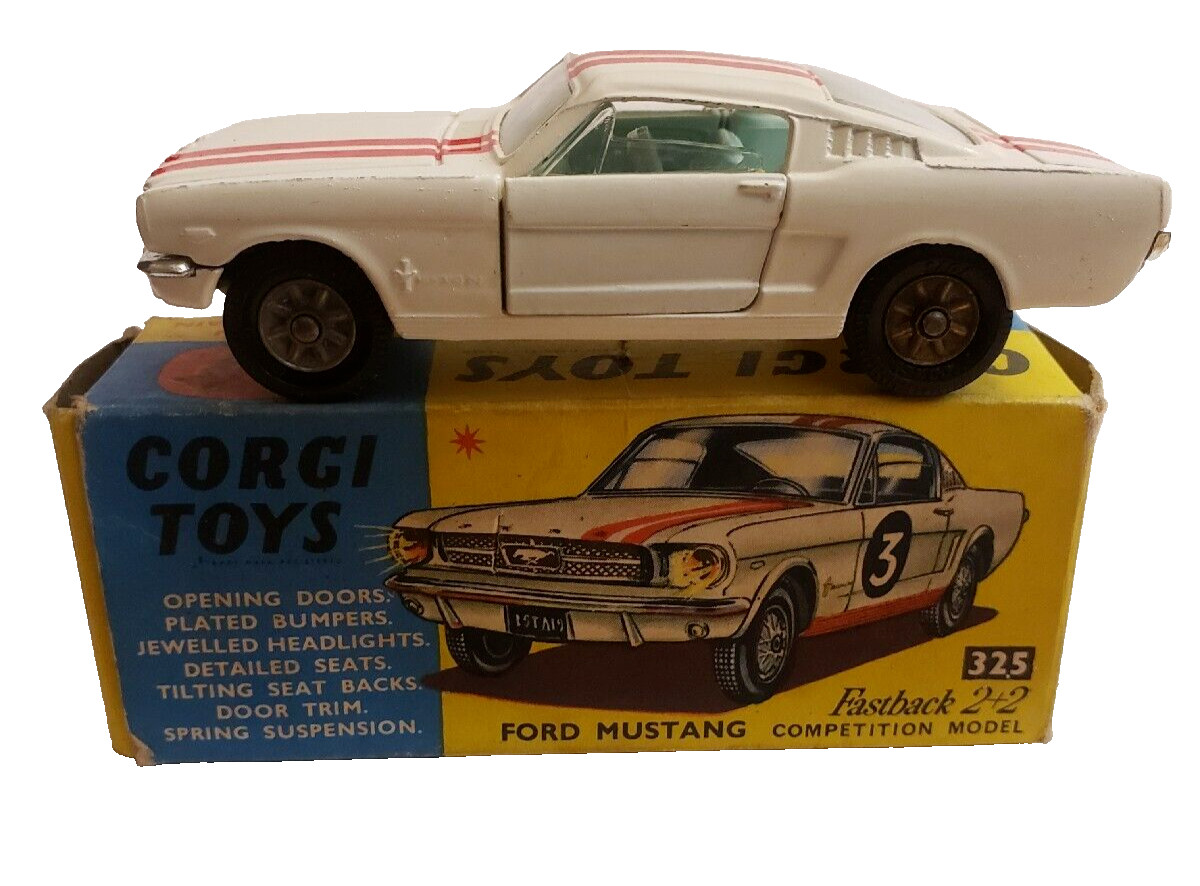 Corgi Toys 325 Ford Mustang Fastback 2+2 Competition 1:50 Scale Diecast ...