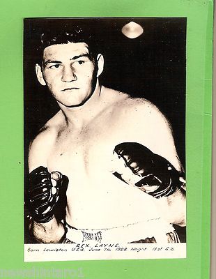 #L10. BOXING FAN CARD - REX LAYNE | eBay