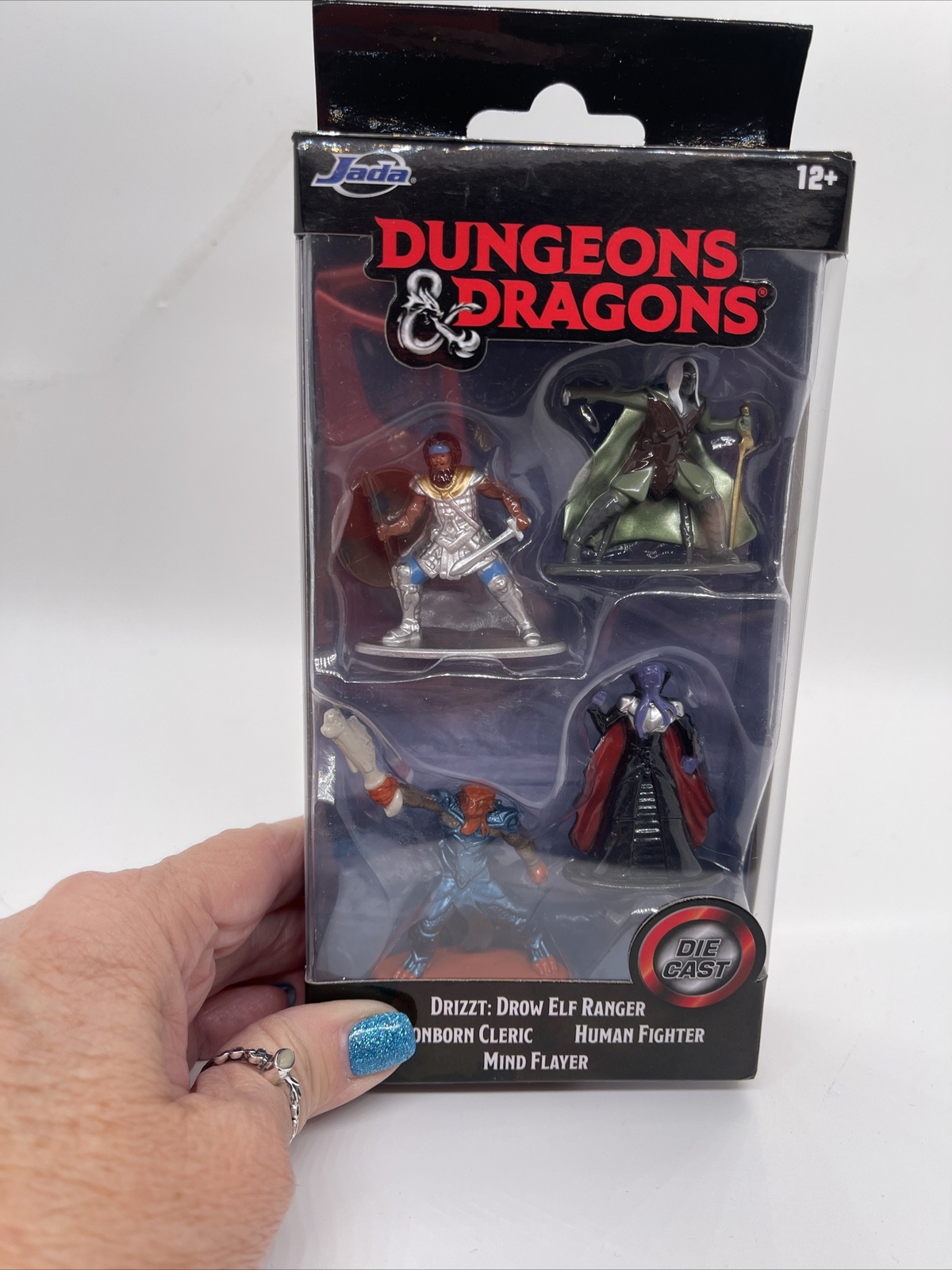NIB dungeons & dragons die cast drow elf ranger cleric human fighter ...