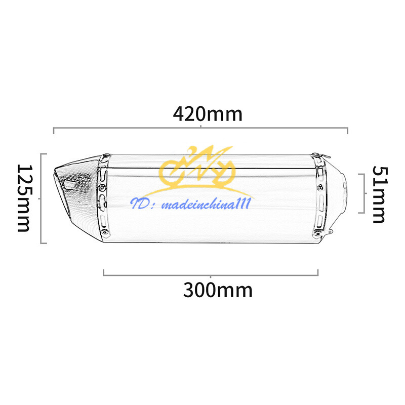 For Yamaha TMAX500 TMAX530 2008-2016 Full Exhaust Front Pipe Muffler ...