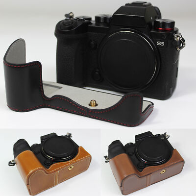 Genuine Real Leather Half Camera Case Grip for Panasonic LUMIX S5 | eBay