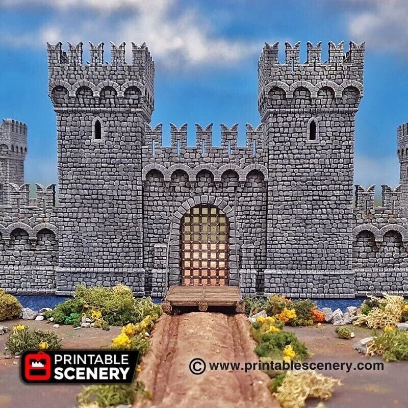 Castle Gate Terrain, Tabletop Gaming, DND Castle Decor, Fantasy RPG ...