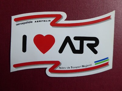 AUTOCOLLANT STICKER AUFKLEBER AEROSPATIALE AERITALIA ATR ATR 42 72 | eBay