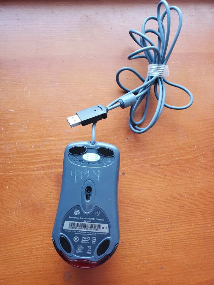 Microsoft Wheel Mouse Optical USB X802382 1.1A Black Tested | eBay