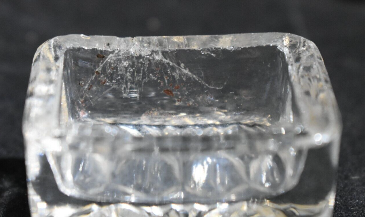 Set of 6 - Open Salt Cellars Wells - Cut Crystal Glass - Rectangle - 1 ...