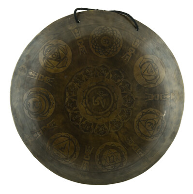 17 " Gong Tibetan - Seven Chakra -om - 16 7/8in -temple Meditation ...