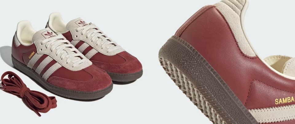 adidas Originals SAMBA OG MEN'S SHOES JI3216 Preloved Ruby / Cream ...