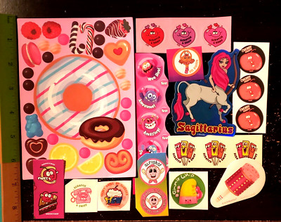 VINTAGE & NEW 23 PINK RED THEMED SCRATCH N SNIFF STICKER LOT ...