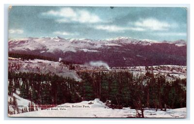1910 CO Postcard- WINTER SCENE NEAR TIMBERLINE ROLLINS PASS MOFFAT ROAD ...