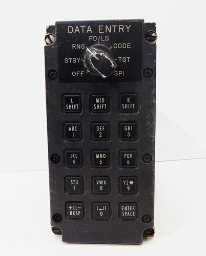1980's Hughes Helicopters Front Cockpit Gunner Data Entry Keyboard AH ...