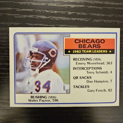 Walter Payton 1983 Topps #28 Team Leaders Chicago Bears | eBay