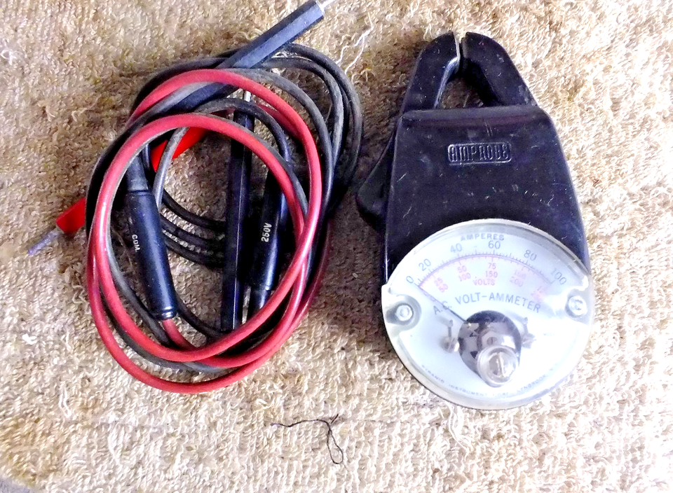 VINTAGE AMPROBE TESTER MODEL 100 ORIGINAL BOX & LEADS LOOKS NICE ...