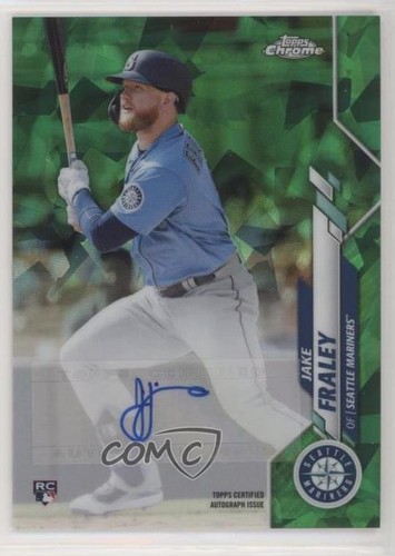 2020 Topps Chrome Update Sapphire Edition Green /50 Jake Fraley Rookie ...