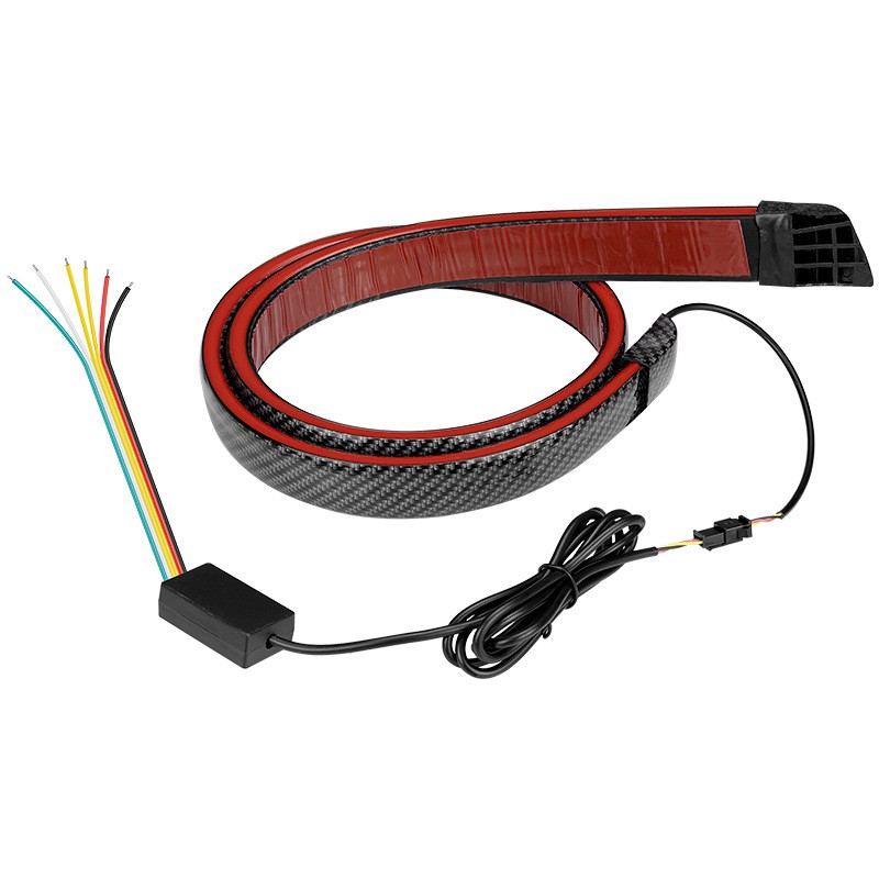 12V 120cm LED Spoiler Lip Wing Trim Brake Tail Light For Car Carbon ...
