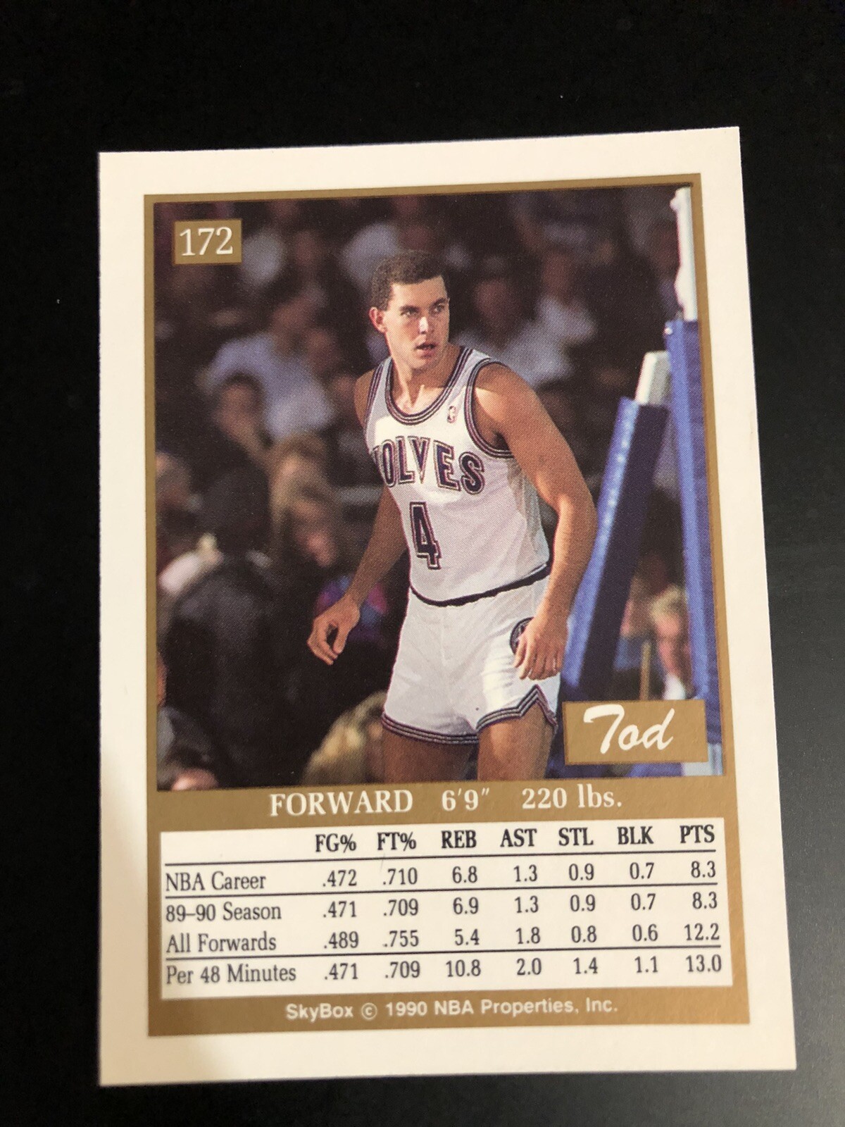 1990-91 Skybox Tod Murphy Minnesota Timberwolves #172 Card NBA | eBay