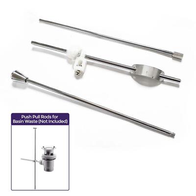 Set of 3 Replacement Rods Spare parts for Rod Lever Basin Pop-Up Waste ...