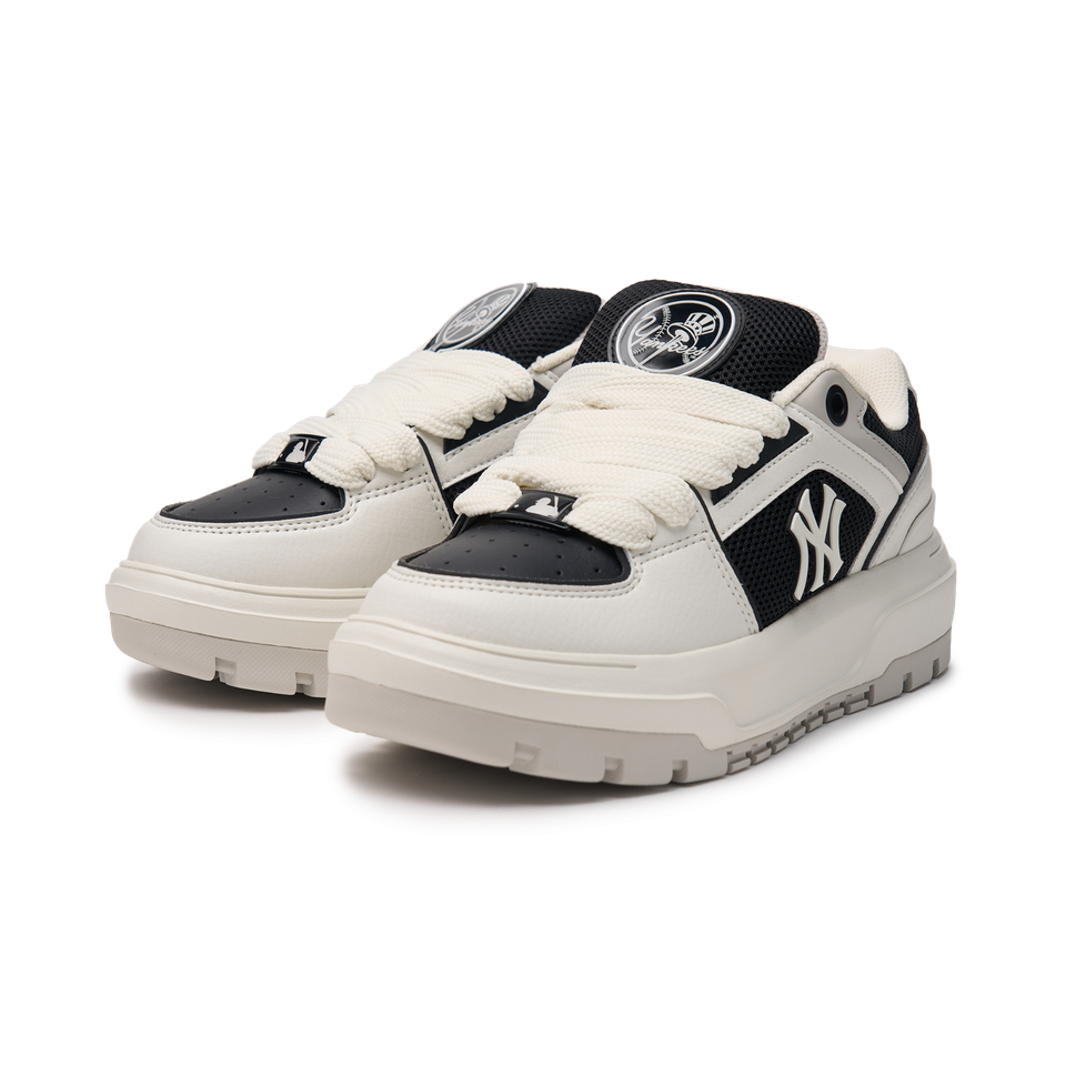 MLB Chunky Liner Wide New York Yankees Sneakers NY Logo Shoes Black US ...