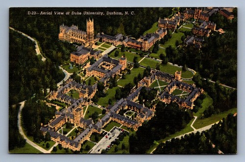 Postcard Vtg North Carolina Aerial View Duke University Durham | eBay