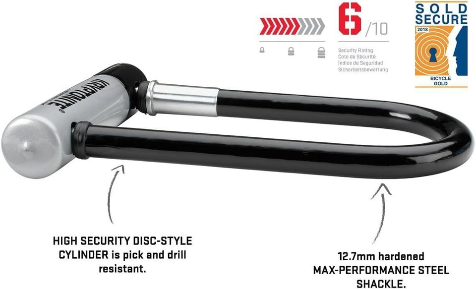 Kryptonite Kryptolok Mini U-Lock With 4 Foot Flex and Flexframe Bracket Sold Sec | eBay