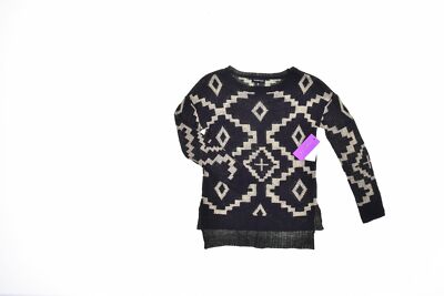 Rampage Striped Rib-Knit Pullover Sweater XS woman Teen girl | eBay