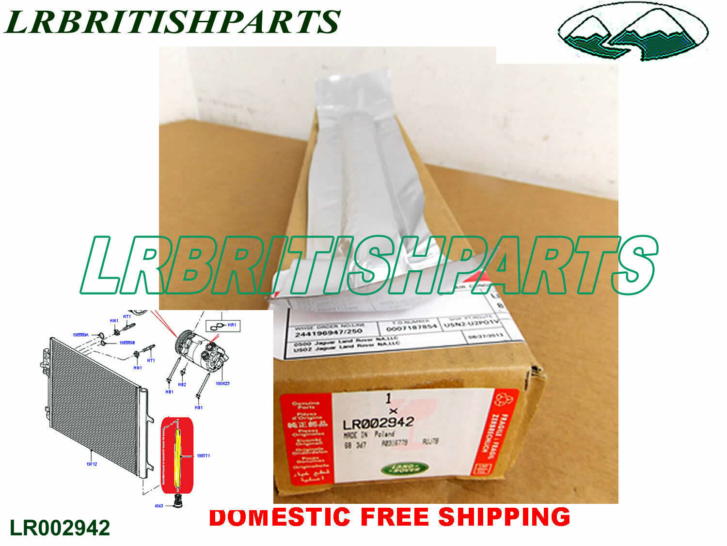 GENUINE LAND ROVER AIR DRIER CONDENSER FILTER RANGE EVOQUE LR2 NEW ...