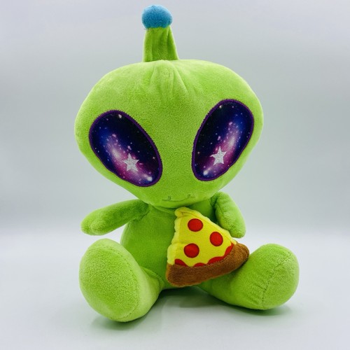 BMI Cosmic Space Pals Green Alien & Pizza Plush Stuffed Toy | eBay