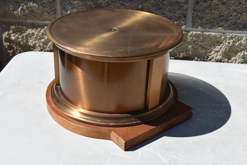 Bronze Round Tabernacle on Wood Base, Comes with Key, Alpha Omega ...