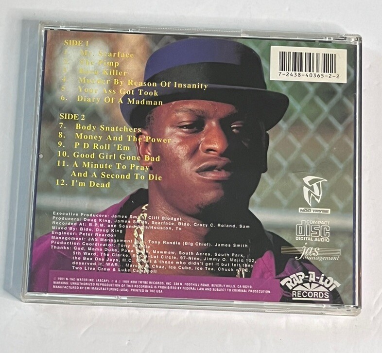 Scarface Of The Ghetto Boys Mr Scarface Is Back CD 1991 Tested ...