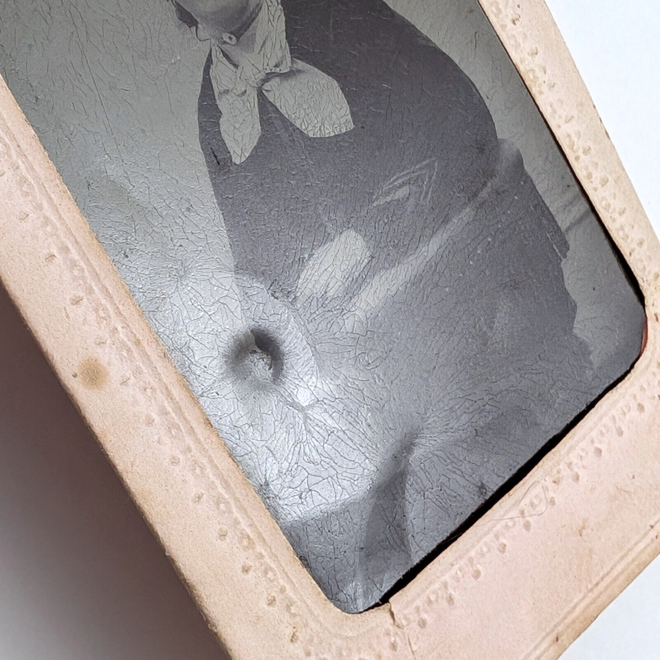Tintype Photo Victorian Woman Fashion Embossed Paper Frame ID'd | eBay