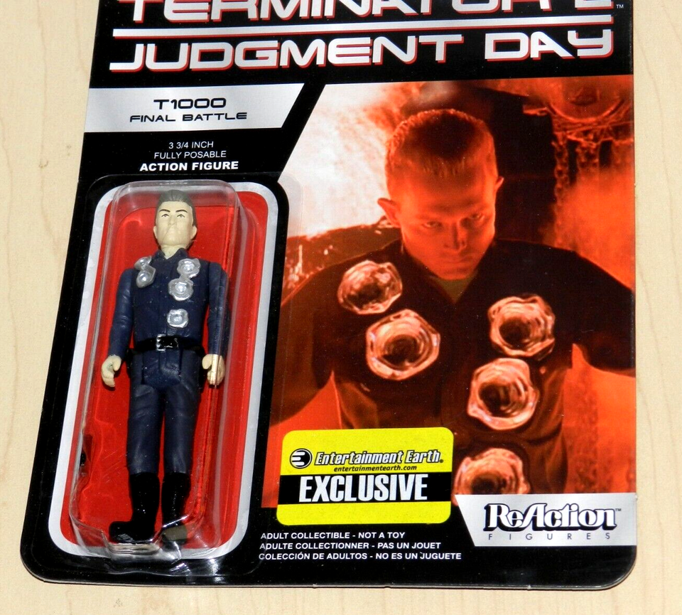 TERMINATOR T-1000 ReACTION FIGURE NEW SEALED NICE CARD SUPER 7 FINAL ...