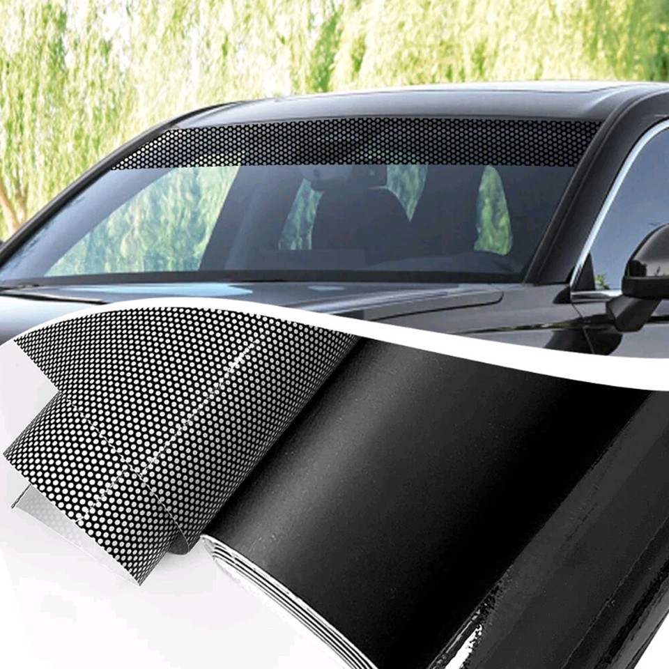 Car Front Windshield Window Visor Sun Strip Vinyl Mesh Decal Sticker ...