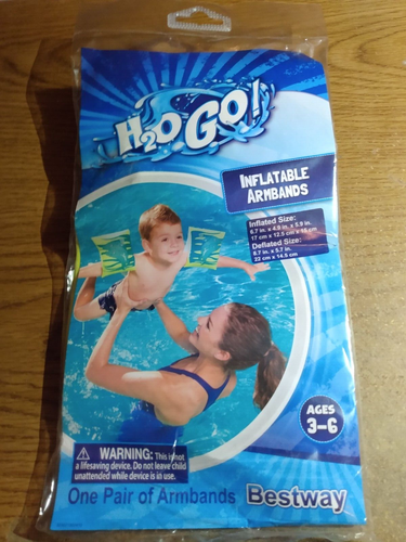 H2O GO Inflatable Blue/Yellow Dolphin Armbands Pool Kids Floaties age 3 ...