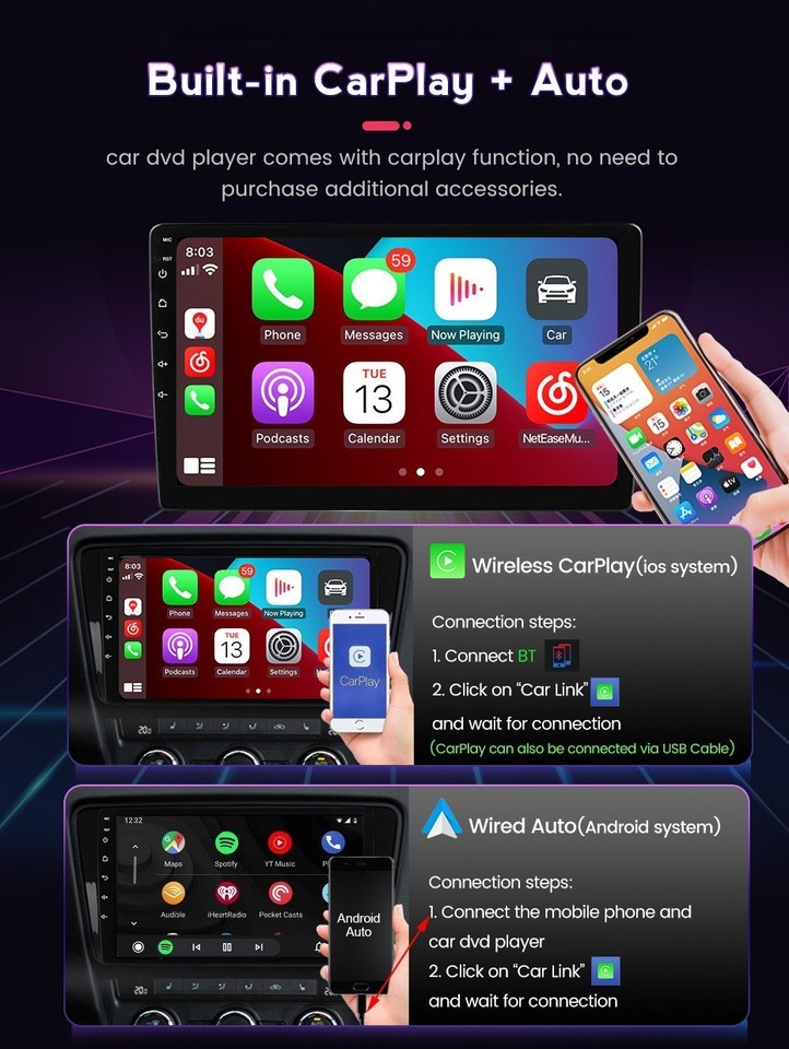 12.1" Car Stereo Radio Android CarPlay For 2016-2019 Land Rover ...