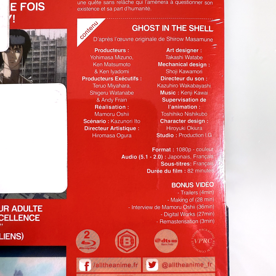 Ghost In The Shell Édition Collector SteelBook Blu-ray Édition Spéciale ...
