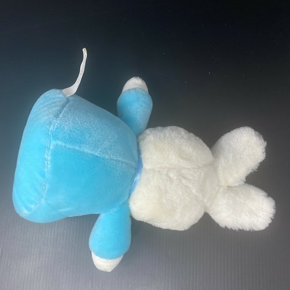 Prestige Toy Blue Bunny Rabbit Plush White Face Stuffed Animal Rattle ...