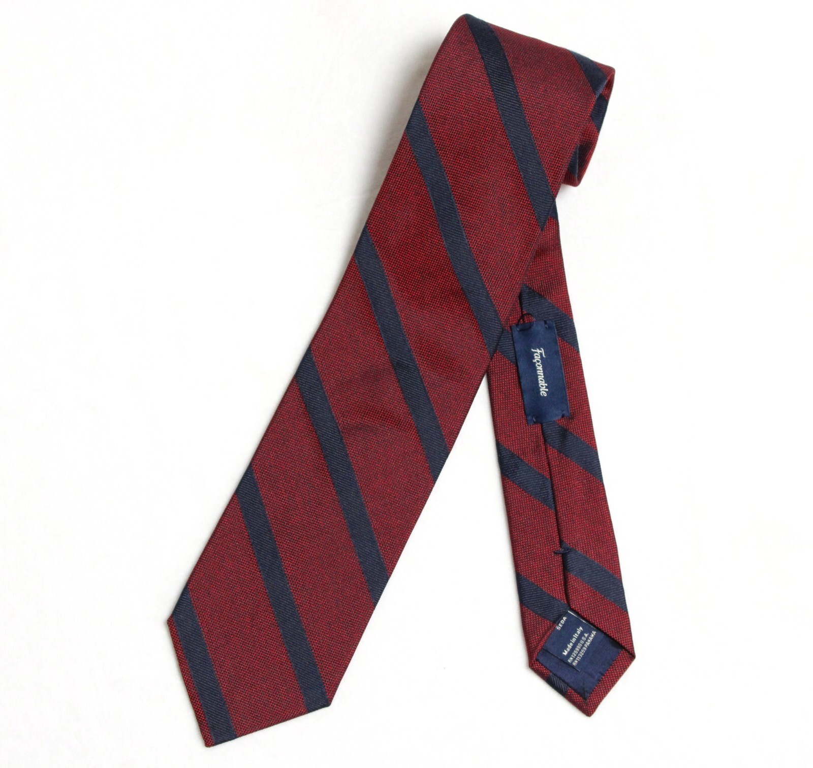Faconnable Made In Italy Burgundy Red & Navy Blue Jac… - Gem