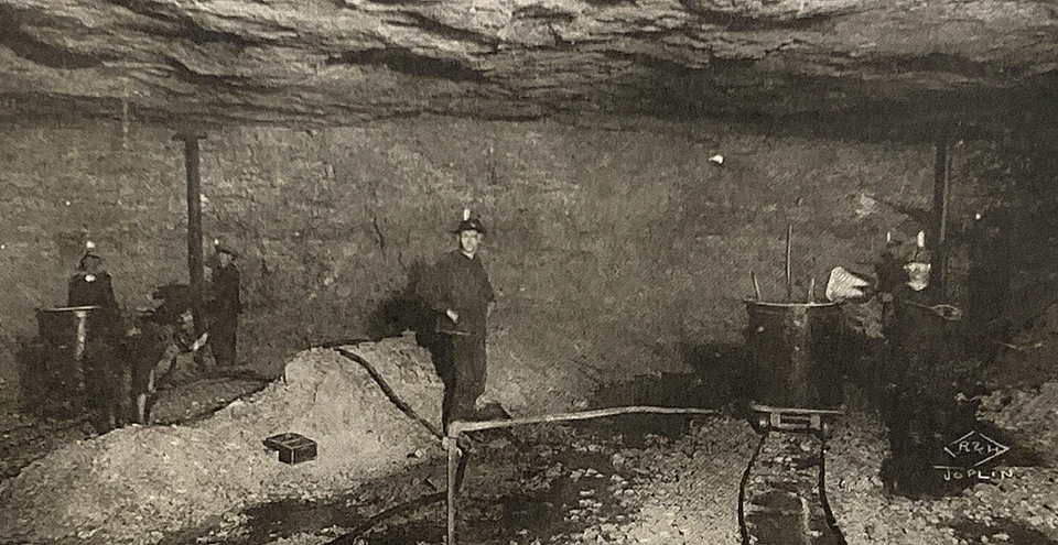 Underground View Lead & Zinc Mine Joplin Missouri Miners 1909 DB ...