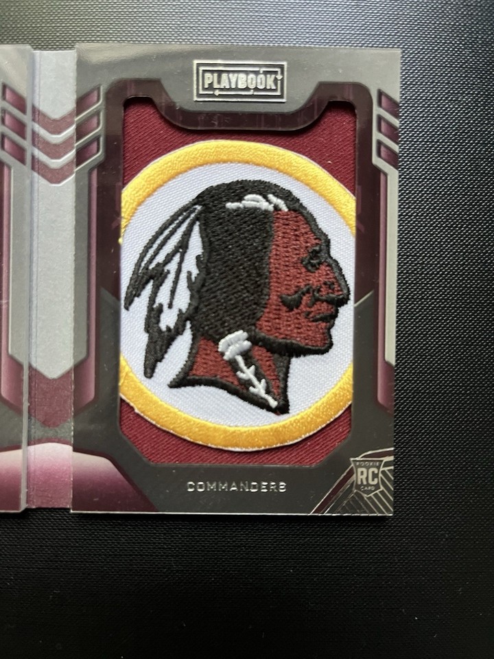 2022 Jahan Dotson Custom Art Card Logo Patch RC Card Redskins NFL Logo ...