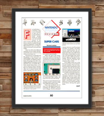 Super Cars Nintendo NES Glossy Review Poster Unframed G2957 | eBay