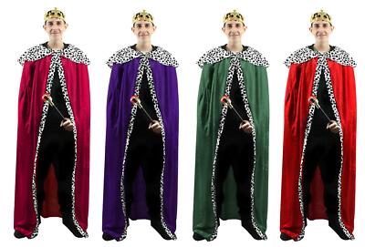 Adults Royal King Queen Robes & Crown 3 Wise Men Nativity Fancy Dress ...