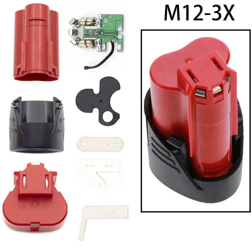 Battery Shell Three-Cell Case Kit M12 PCB Plastic Tool With PCB 1.3Ah ...