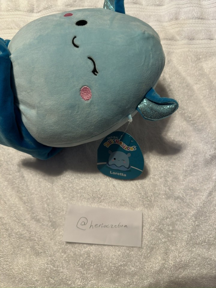 Squishmallow Loretta Octopus Blue Soft Plush Toy NWT 7.5" | eBay