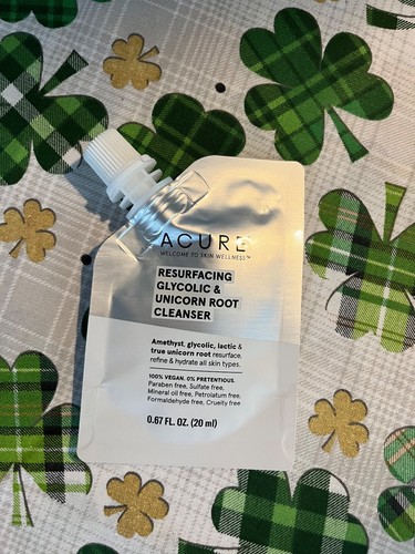 Acure Resurfacing Glycolic & Unicorn Root Cleanser -Travel/Mini Size 0. ...