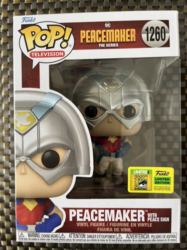 SDCC 2022 Comic Con Funko DC Peacemaker With Peace Sign Limited Edition ...