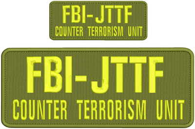 FBI JTTF Counter Terrorism Unit embroidery patches 4x10 and 2x5 hook | eBay