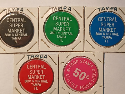 Tampa, FL- set of 5 food stamp tokens | eBay